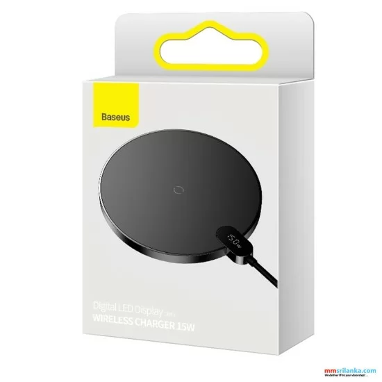 Baseus Digital LED Display Gen 2 Wireless Charger 15W Black - Love Tu Buy